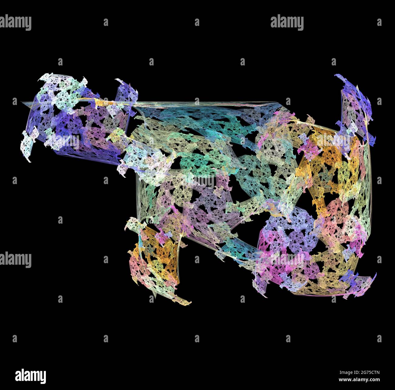image of one Illustration of digital fractal Stock Photo - Alamy
