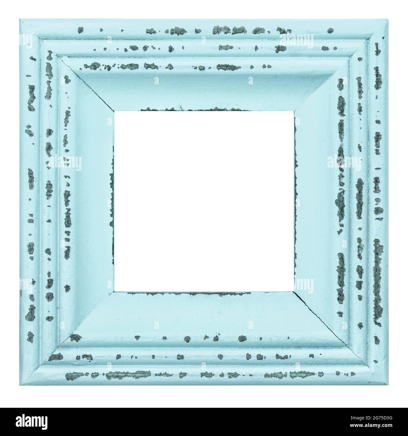 Blue picture frame isolated on white background. Digital scrapbooking ...