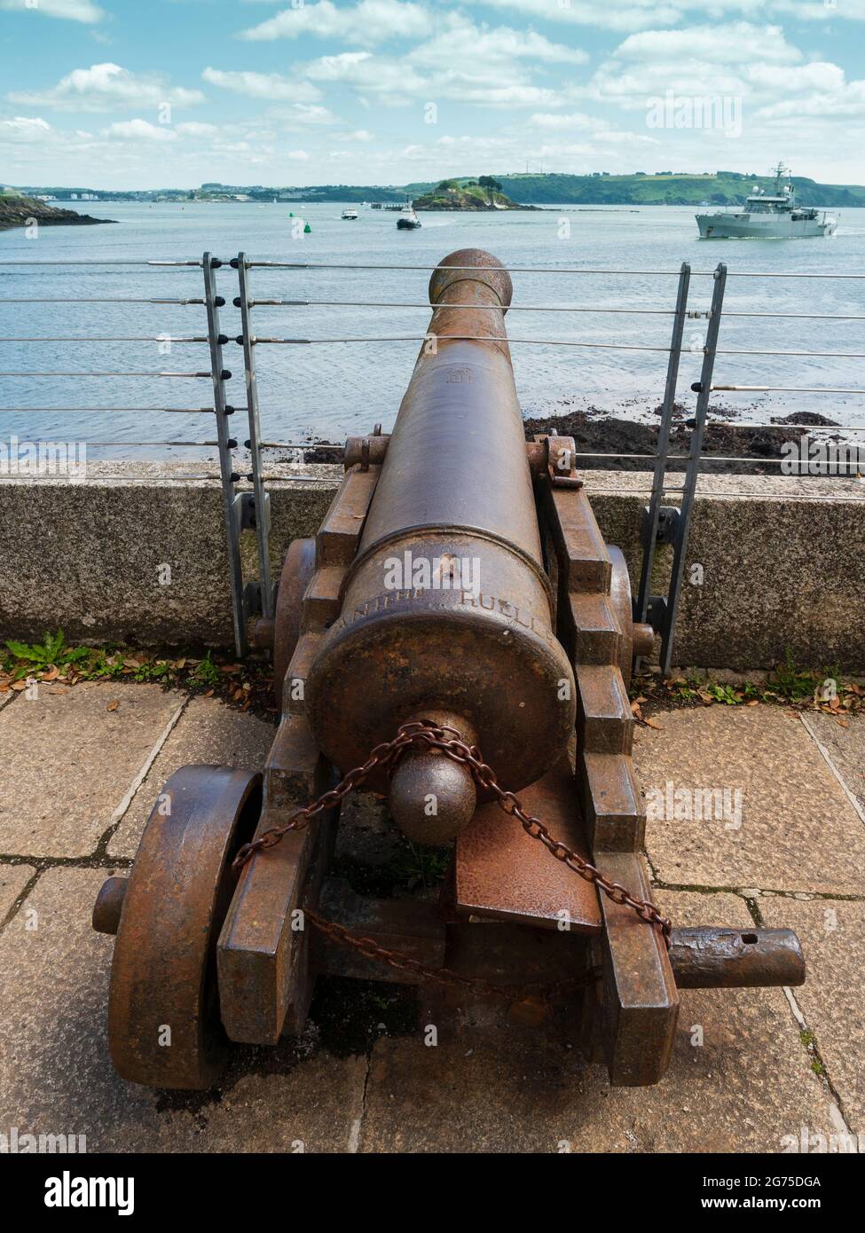 18 pounder Napoleonic era cannon used as a saluting gun on the Earl's ...