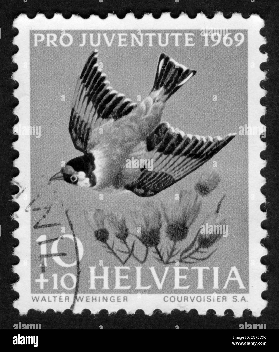 Switzerland postage stamp Black and White Stock Photos & Images - Alamy