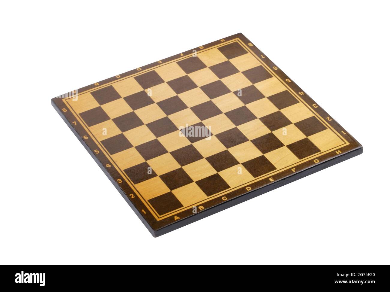 wooden empty chessboard isolated Stock Photo - Alamy
