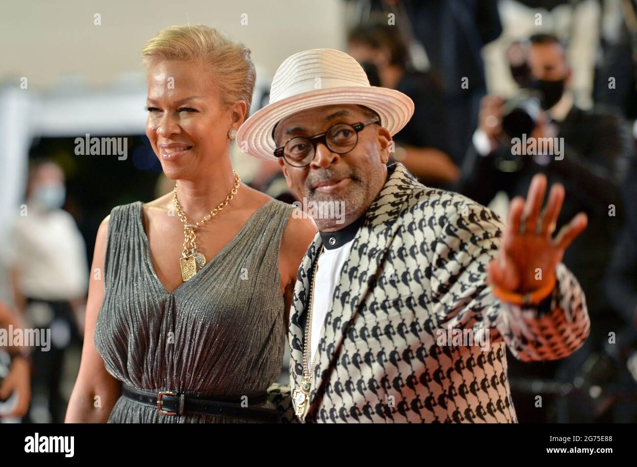 Cannes, France. 10th July, 2021. Tonya Lewis Lee and jury president ...