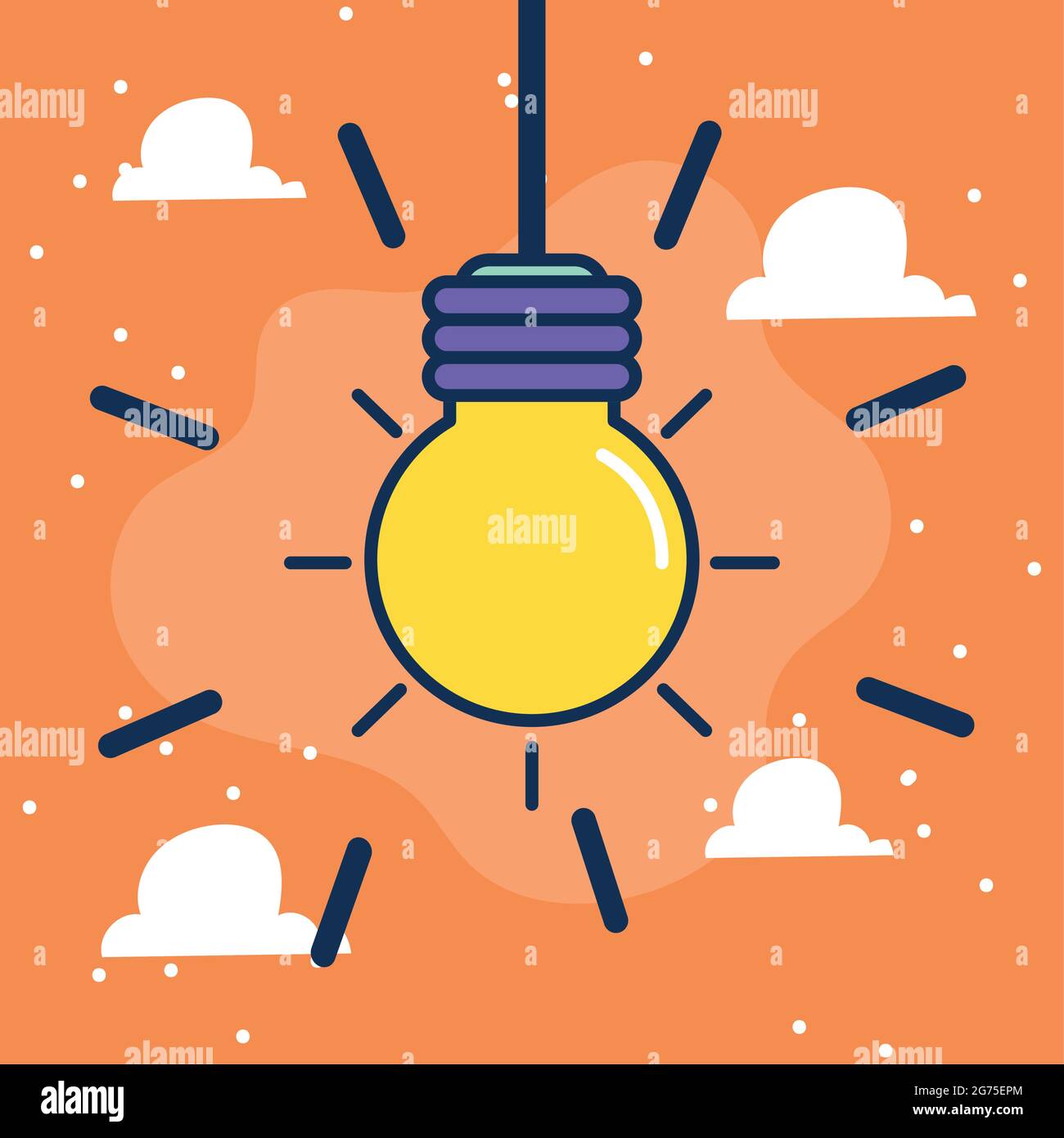 shiny light bulb, concept idea creative Stock Vector Image & Art - Alamy