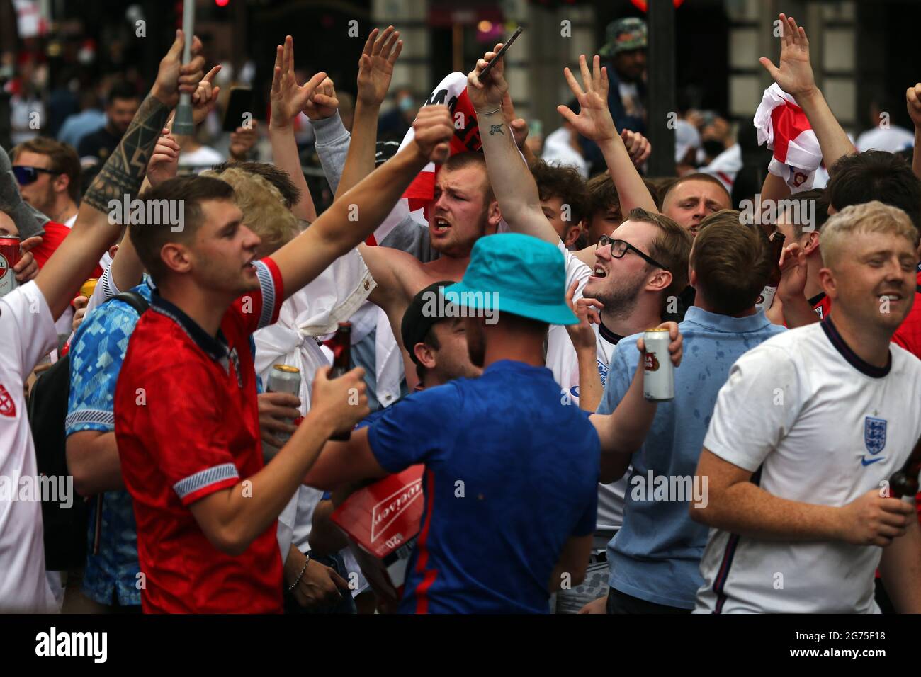 London, England, UK. 11th July, 2021. England fans starts celebrating ...