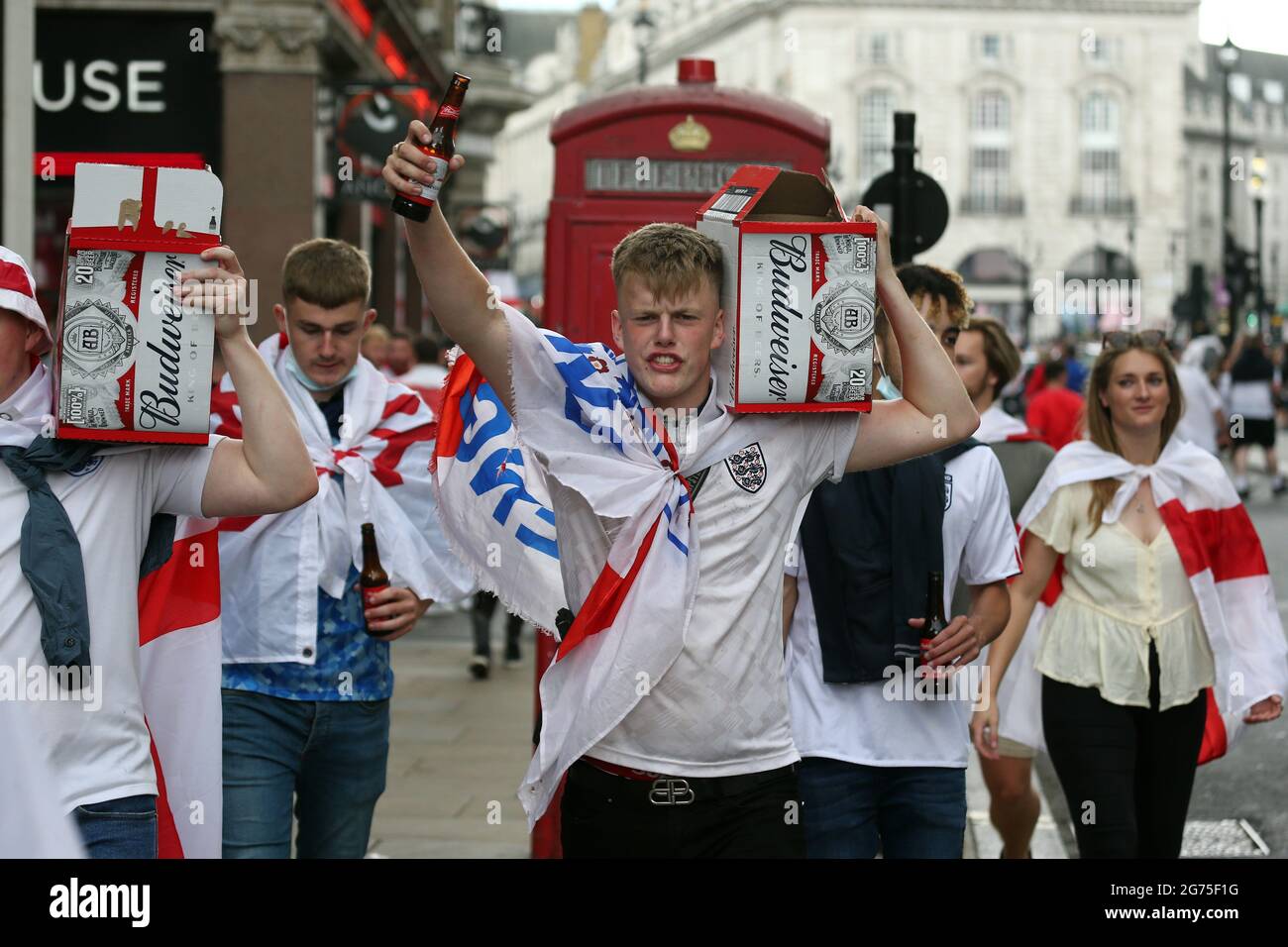 London, England, UK. 11th July, 2021. England fans starts celebrating ...