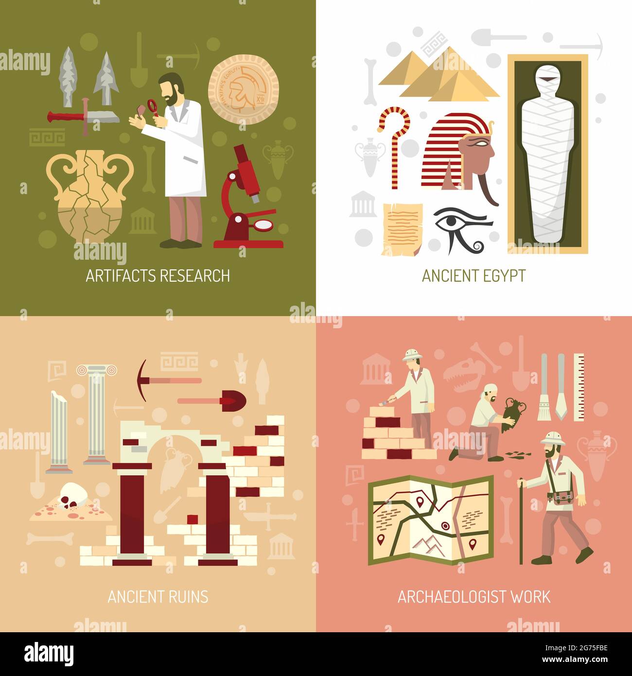 Ancient Egyptian Artifacts Stock Vector Images - Alamy