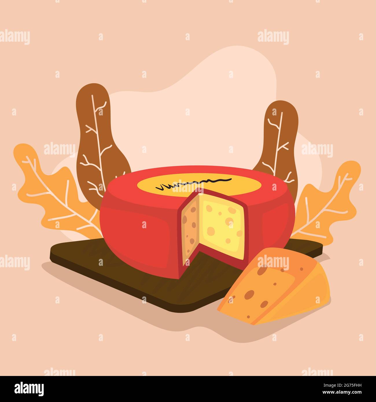 holland cheese round wheel of gouda Stock Vector Image & Art - Alamy