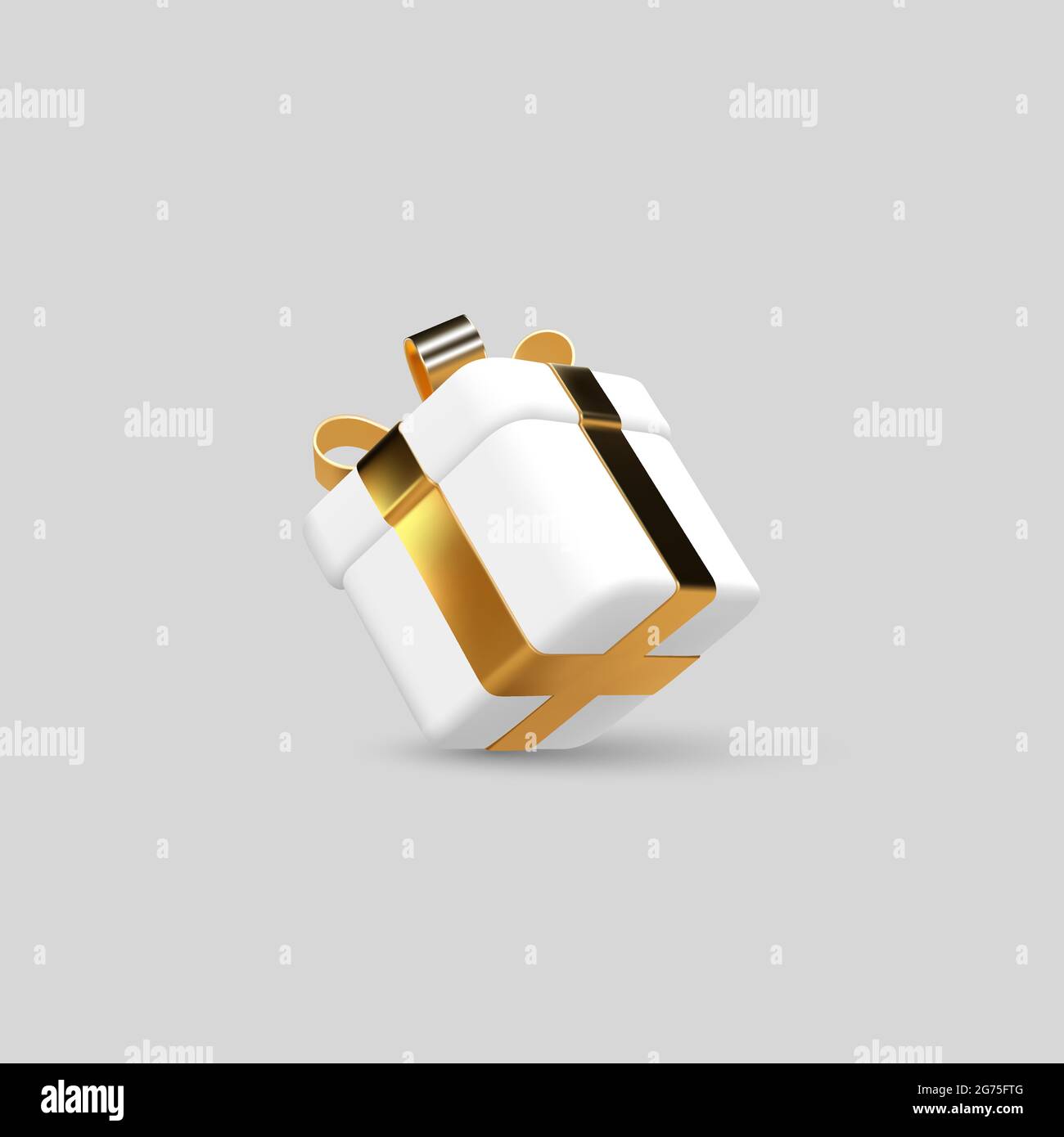 3d illustration golden present Stock Vector Images - Alamy