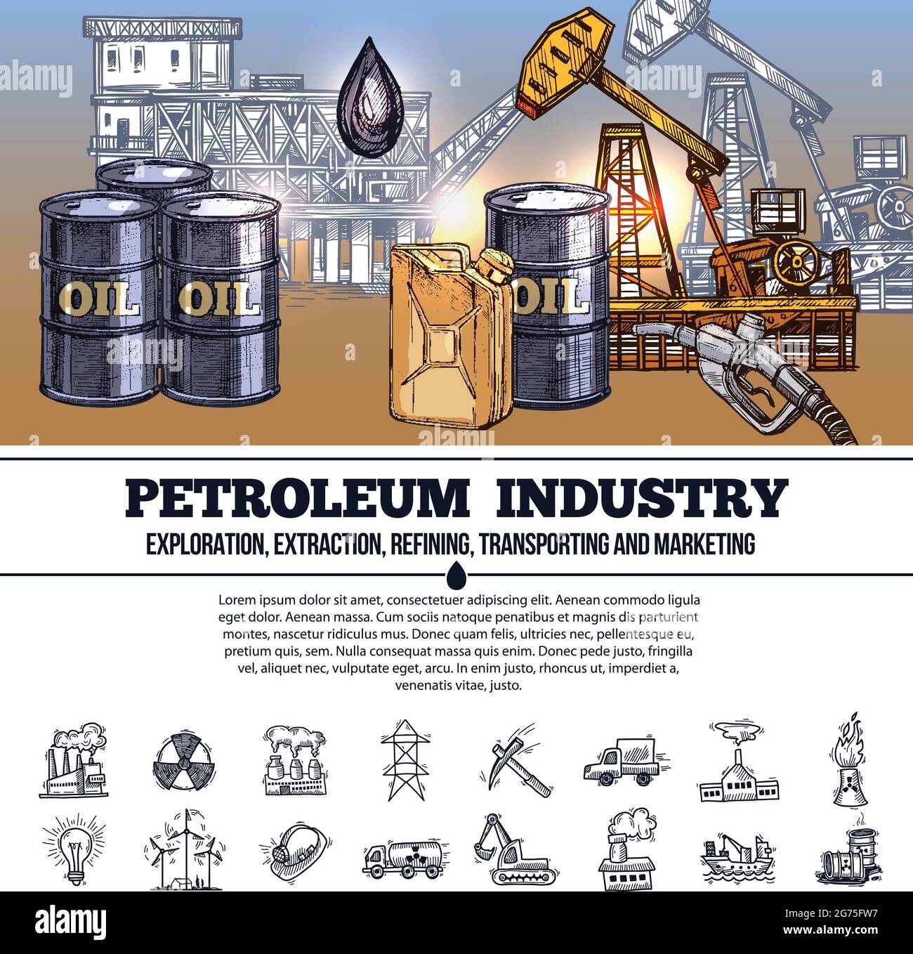 Oil Industry Infographics High Resolution Stock Photography and Images ...