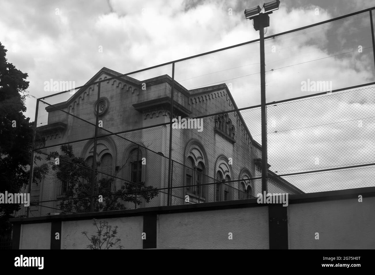 View sunset over old Black and White Stock Photos & Images - Alamy