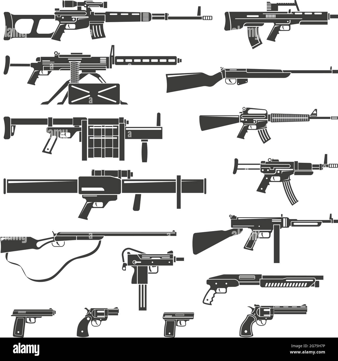 Weapons Set Of Rifles High Resolution Stock Photography and Images - Alamy