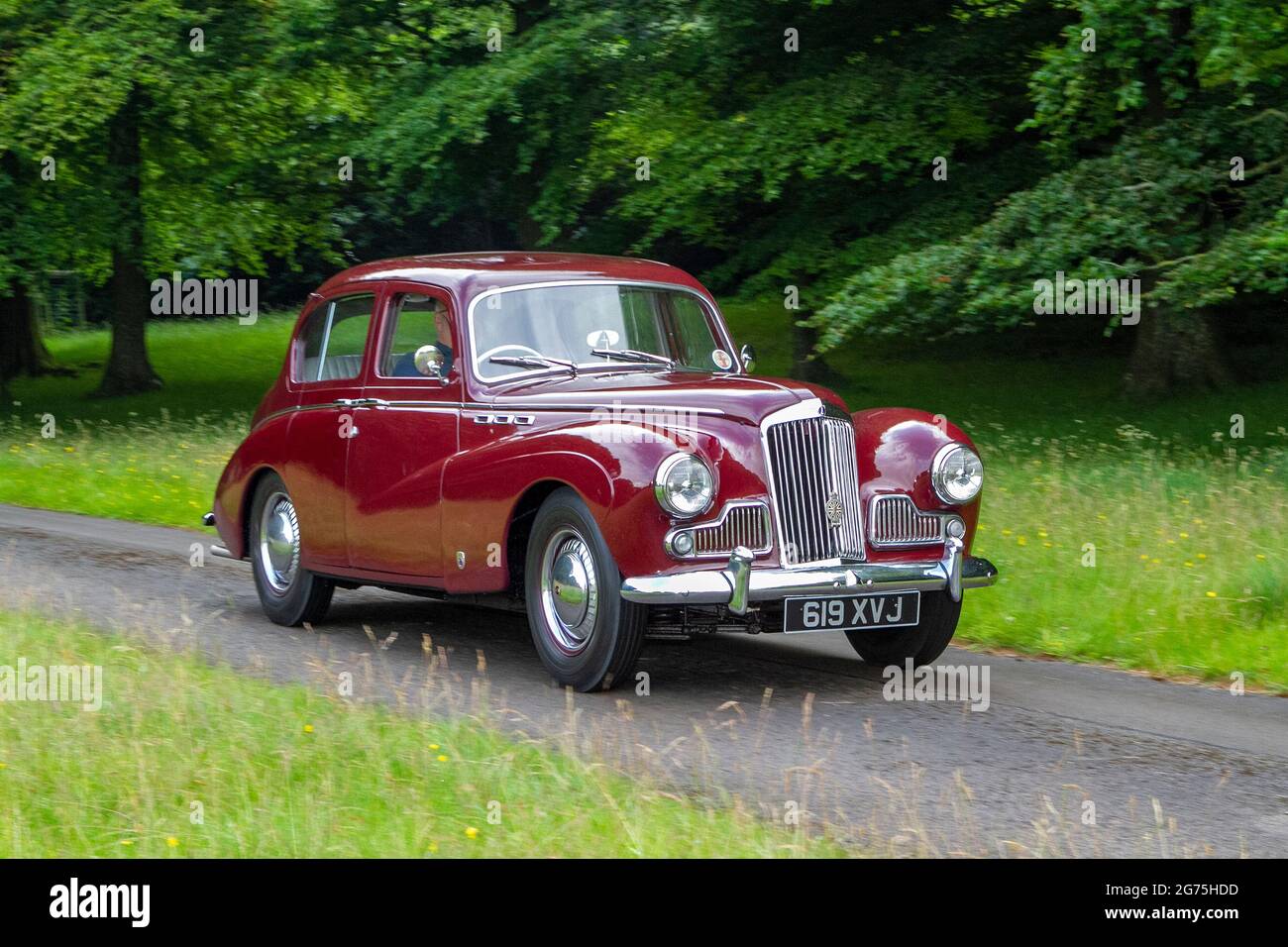 1955 50s red British Sunbeam Talbot 2267cc saloon at ‘The Cars the Star ...