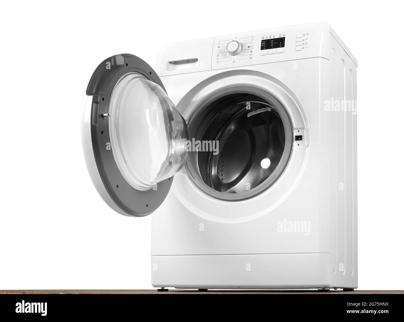 Major appliance - Front and down view open door washing machine ...