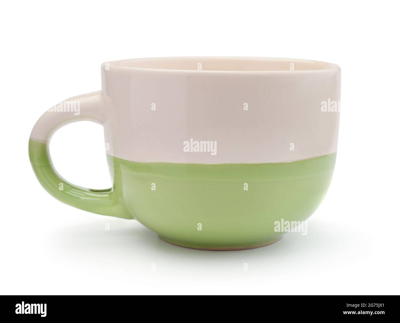 Large ceramic cup isolated on white Stock Photo - Alamy