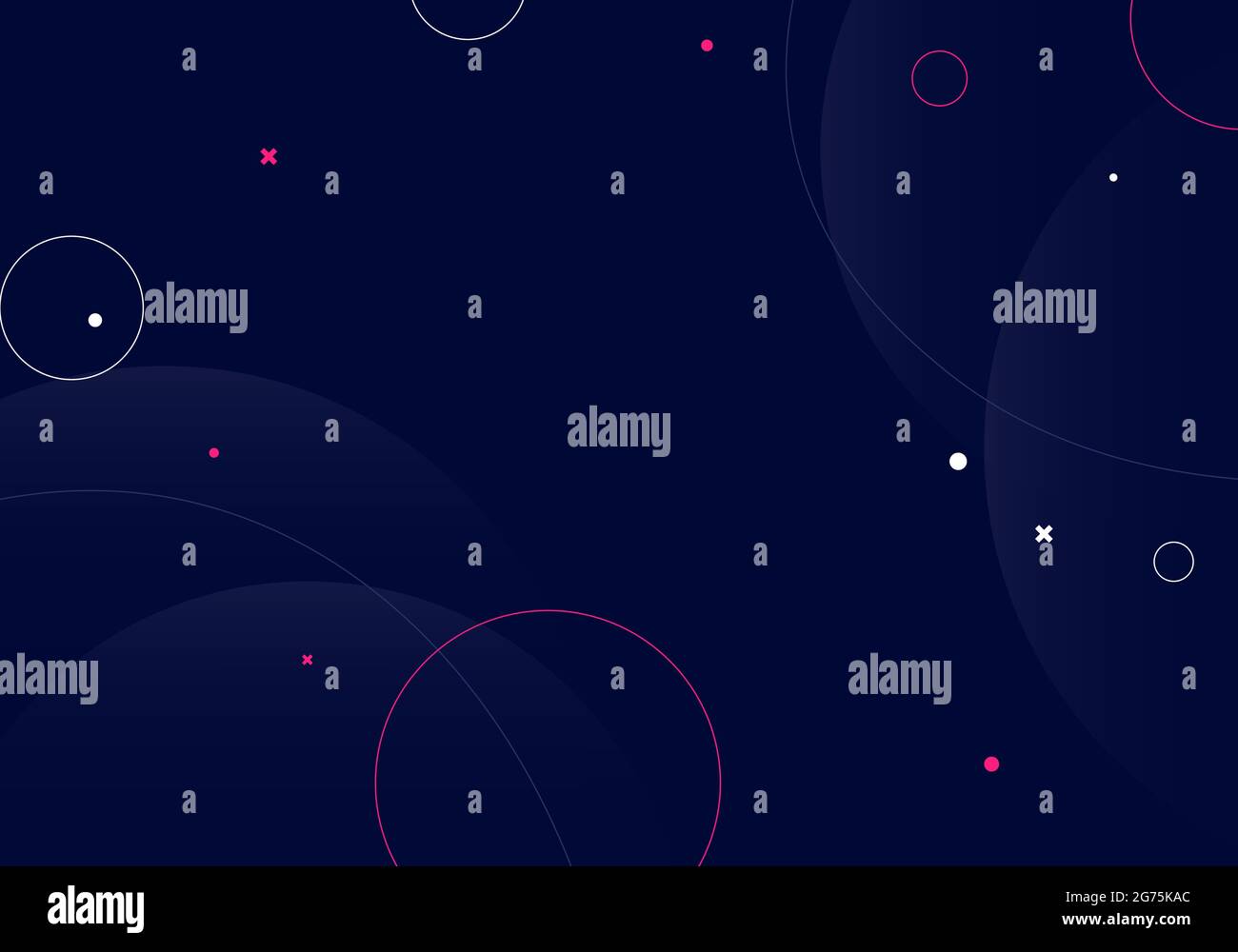 Abstract dark blue gradient circles background. Vector illustration ...