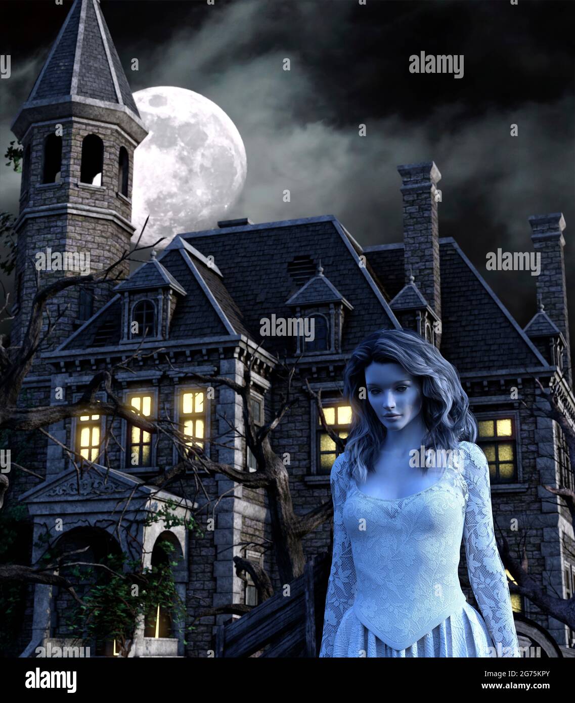 Pictures Of Haunted Houses With Ghost