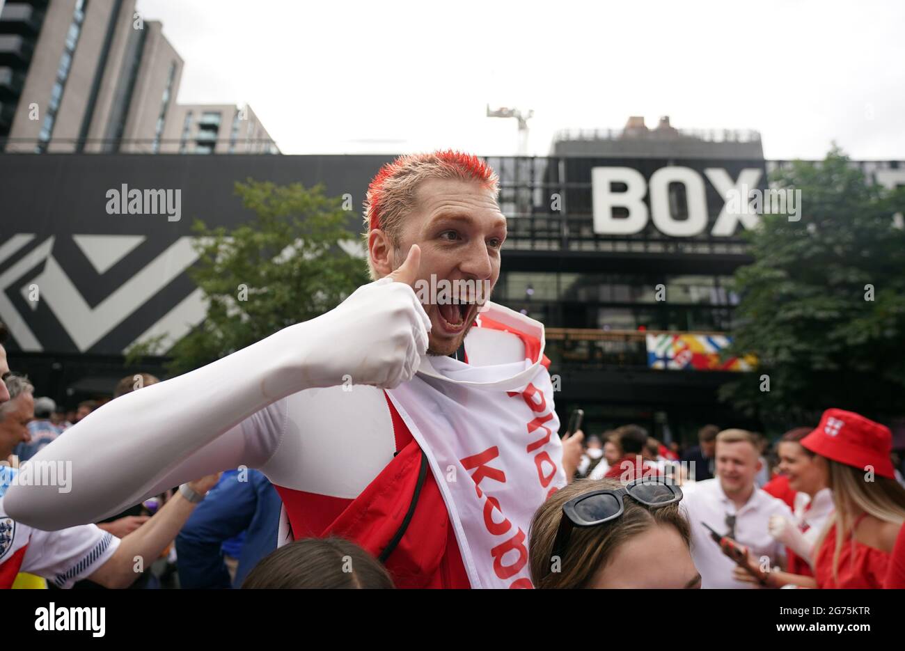 England fan and blogger Mark Ian Hoyle (LadBaby)outside the ground ...