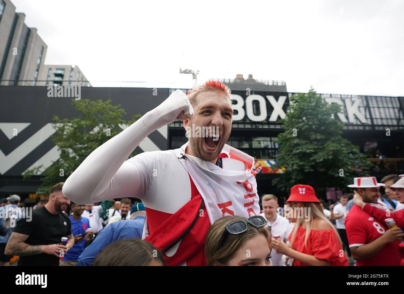 England fan and blogger Mark Ian Hoyle (LadBaby)outside the ground ...