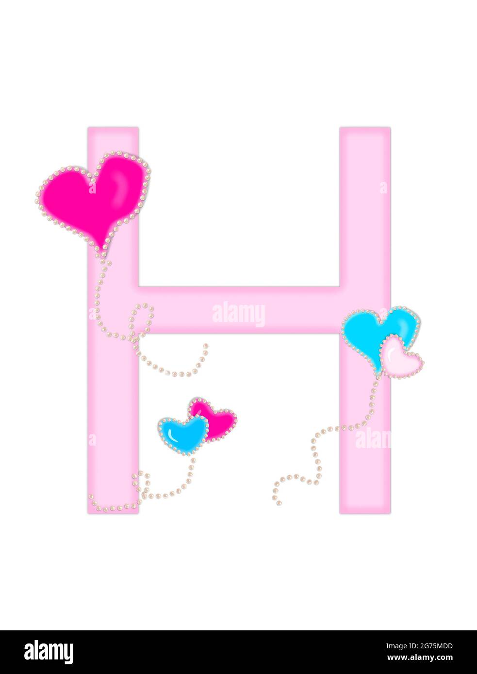 H Alphabet In Heart