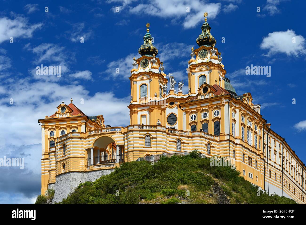 Beautiful Melk Monastery - Austria. Old architecture and sightseeing in ...