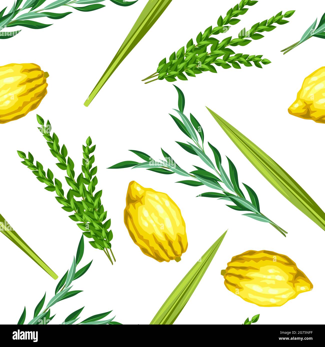 Happy Sukkot seamless pattern. Holiday background with Jewish festival ...