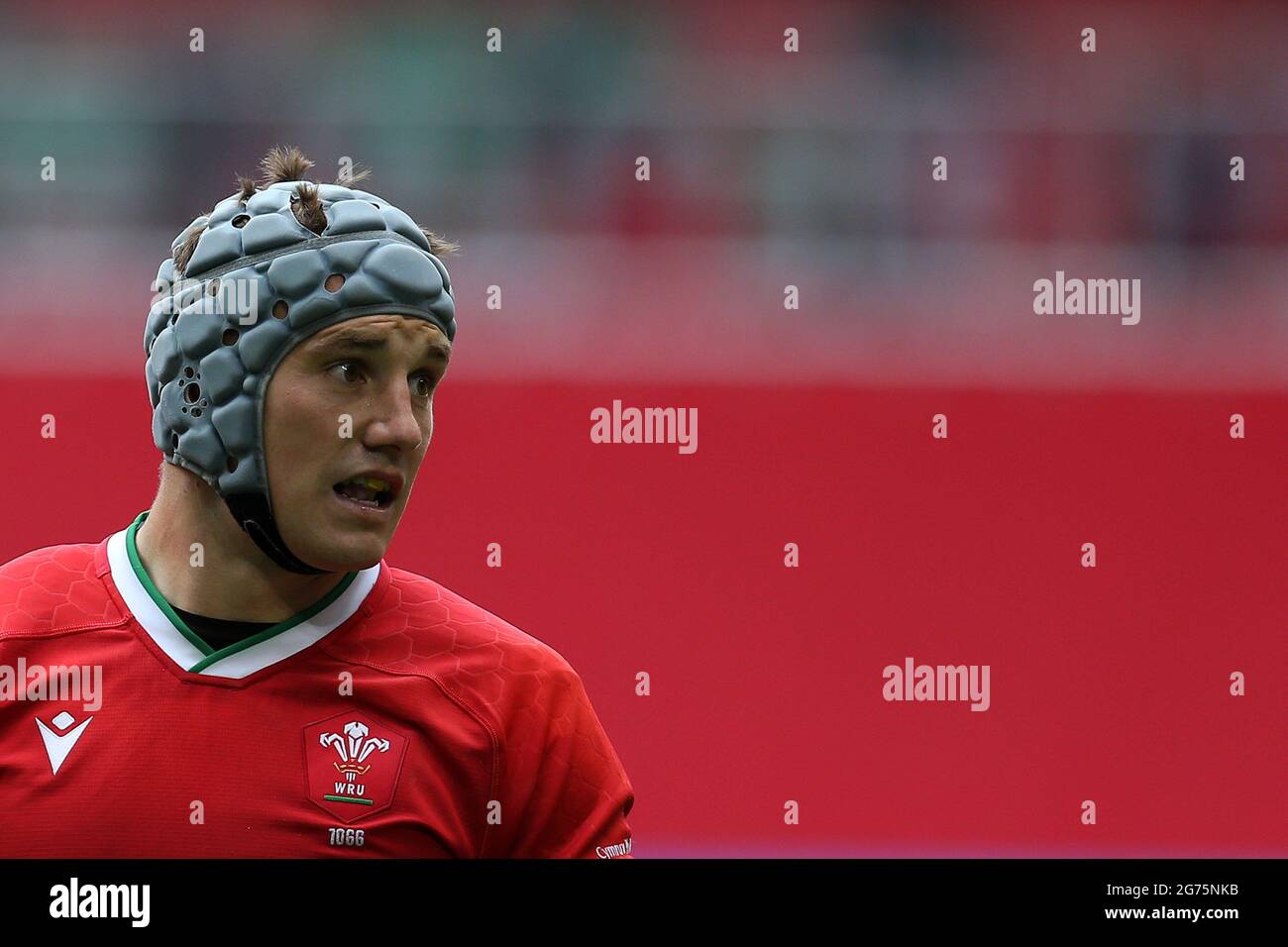 Jonathan Davies of Wales looks on. Rugby international friendly , Wales ...