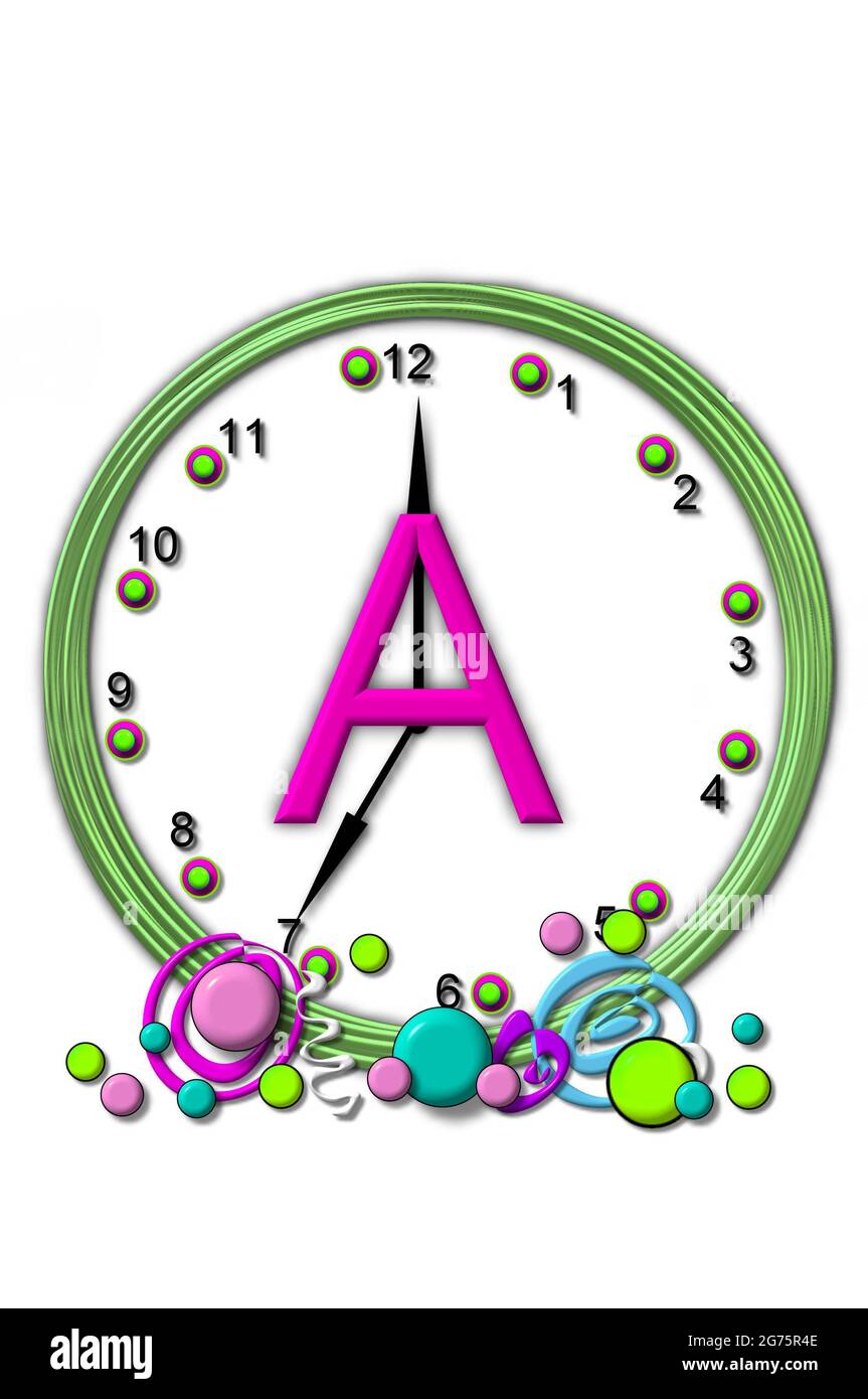 The letter A, in the alphabet set Timeless, is sitting in the middle of ...
