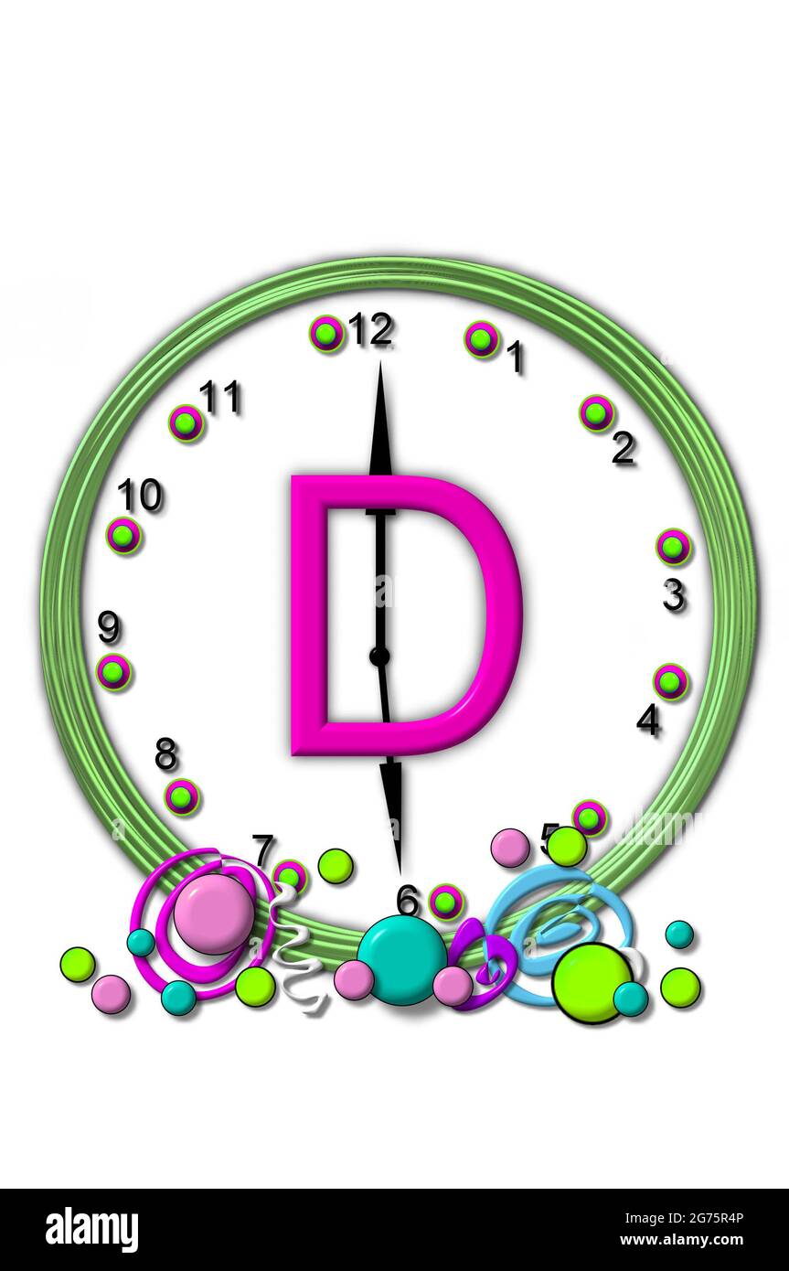 The letter D, in the alphabet set Timeless, is sitting in the middle of ...