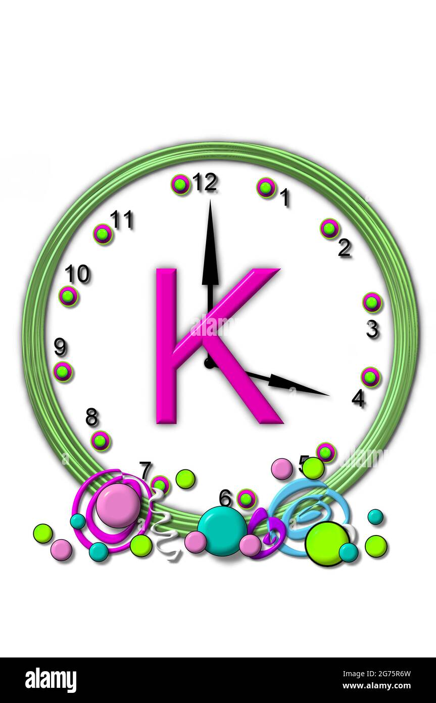 The letter K, in the alphabet set Timeless, is sitting in the middle of ...