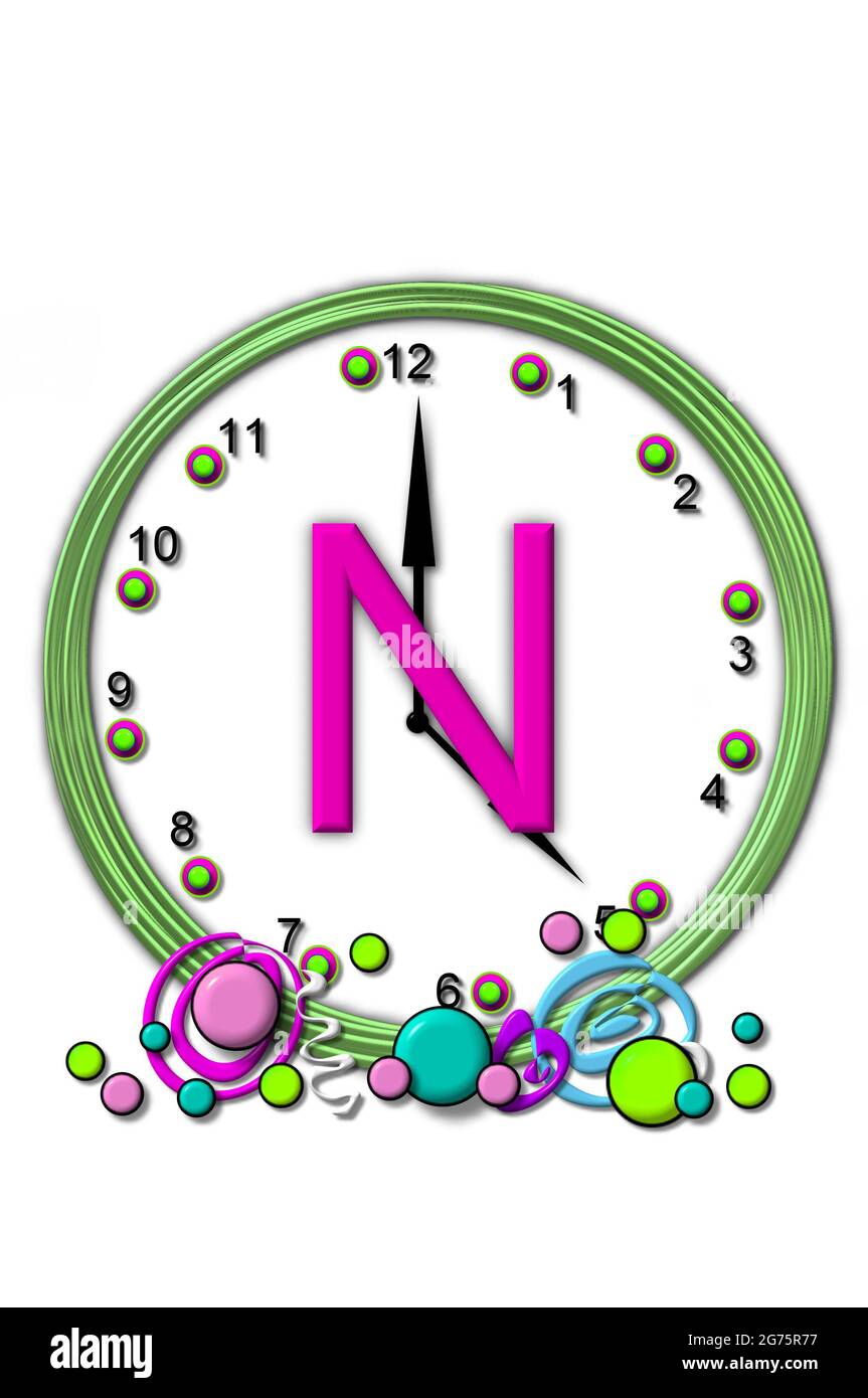 The letter N, in the alphabet set Timeless, is sitting in the middle of ...