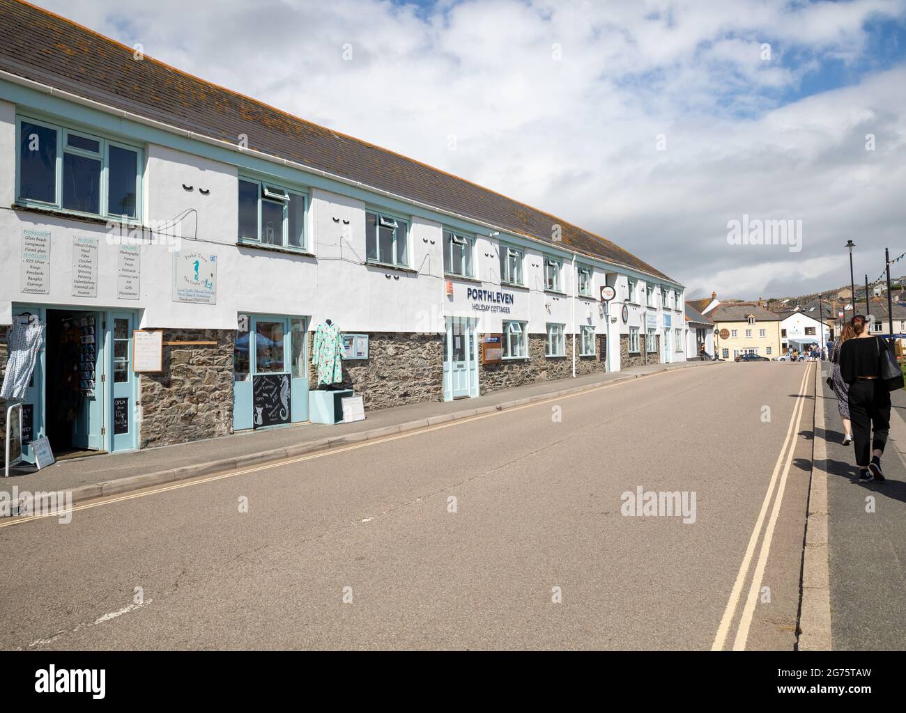 A row of shops in Porthleven, Cornwall,UK Stock Photo - Alamy