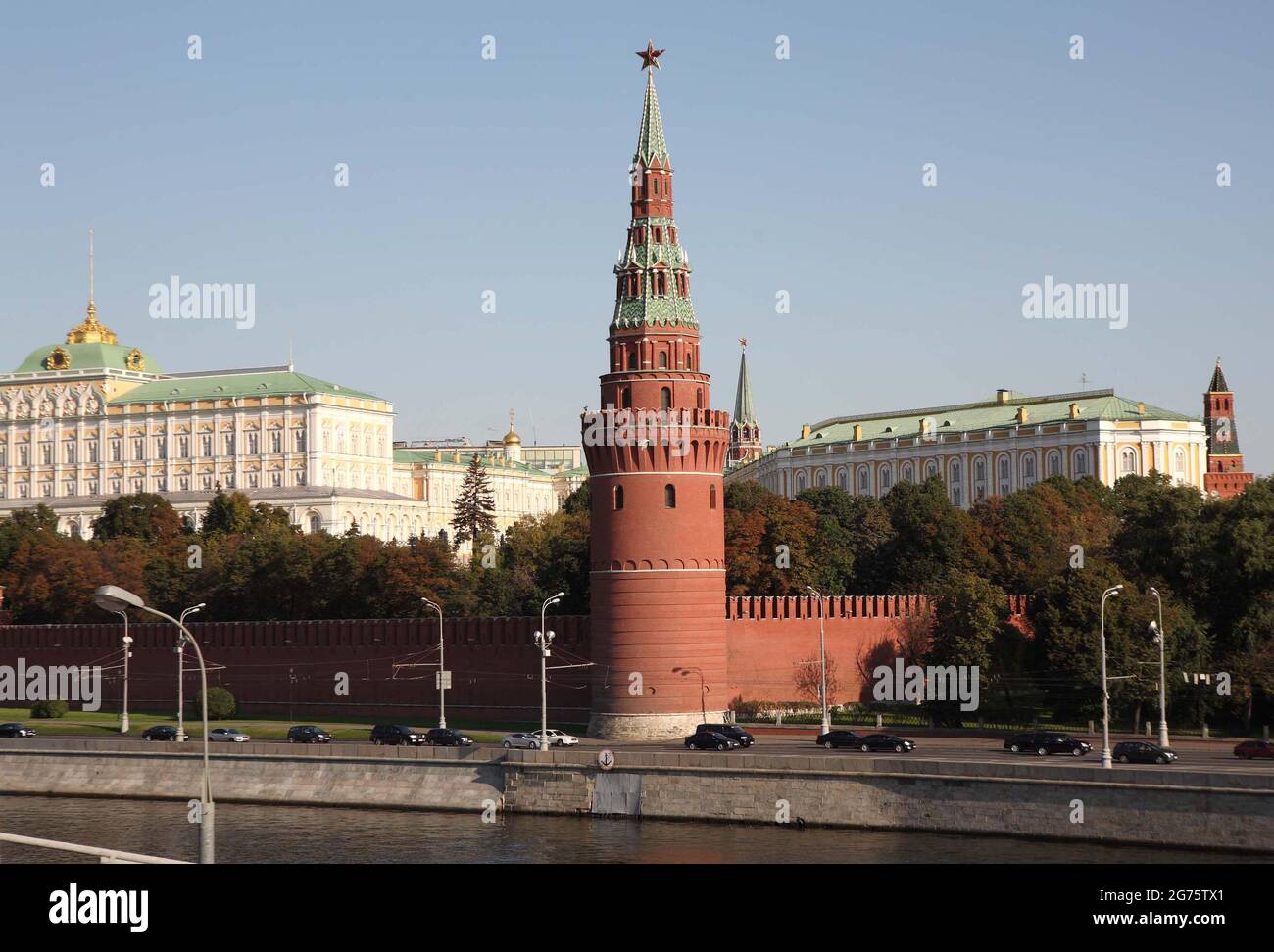 Kremlin tower on sky background in city center Stock Photo - Alamy