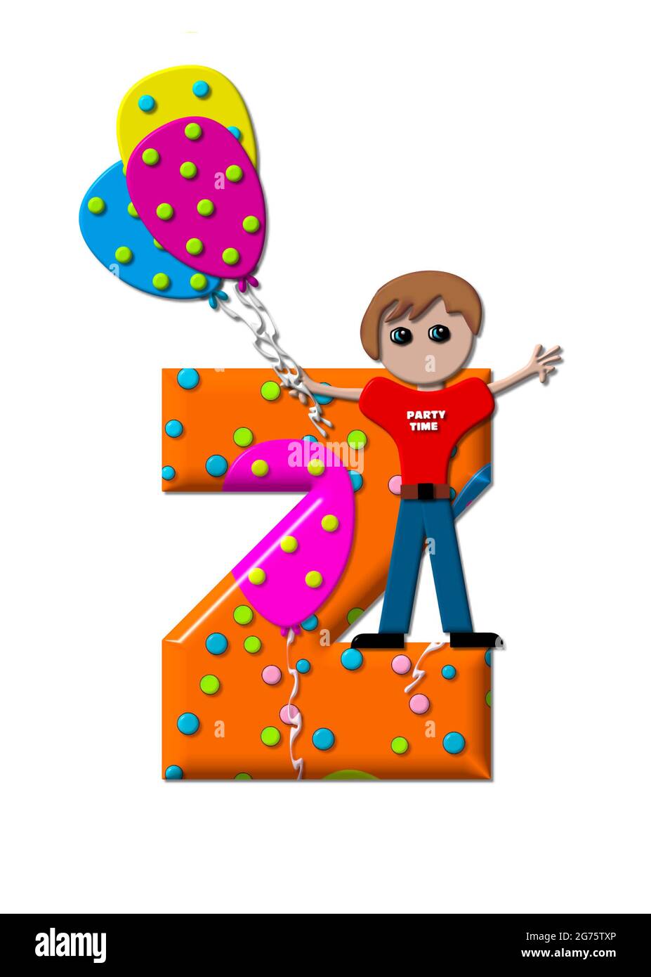 The letter Z, in the alphabet set Preparing to Party, is filled with ...