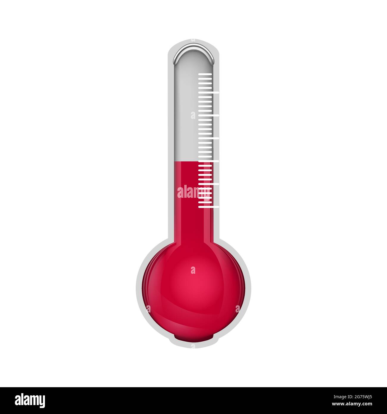 Thermometer isolated on white background. Red thermometer icon. Celsius ...