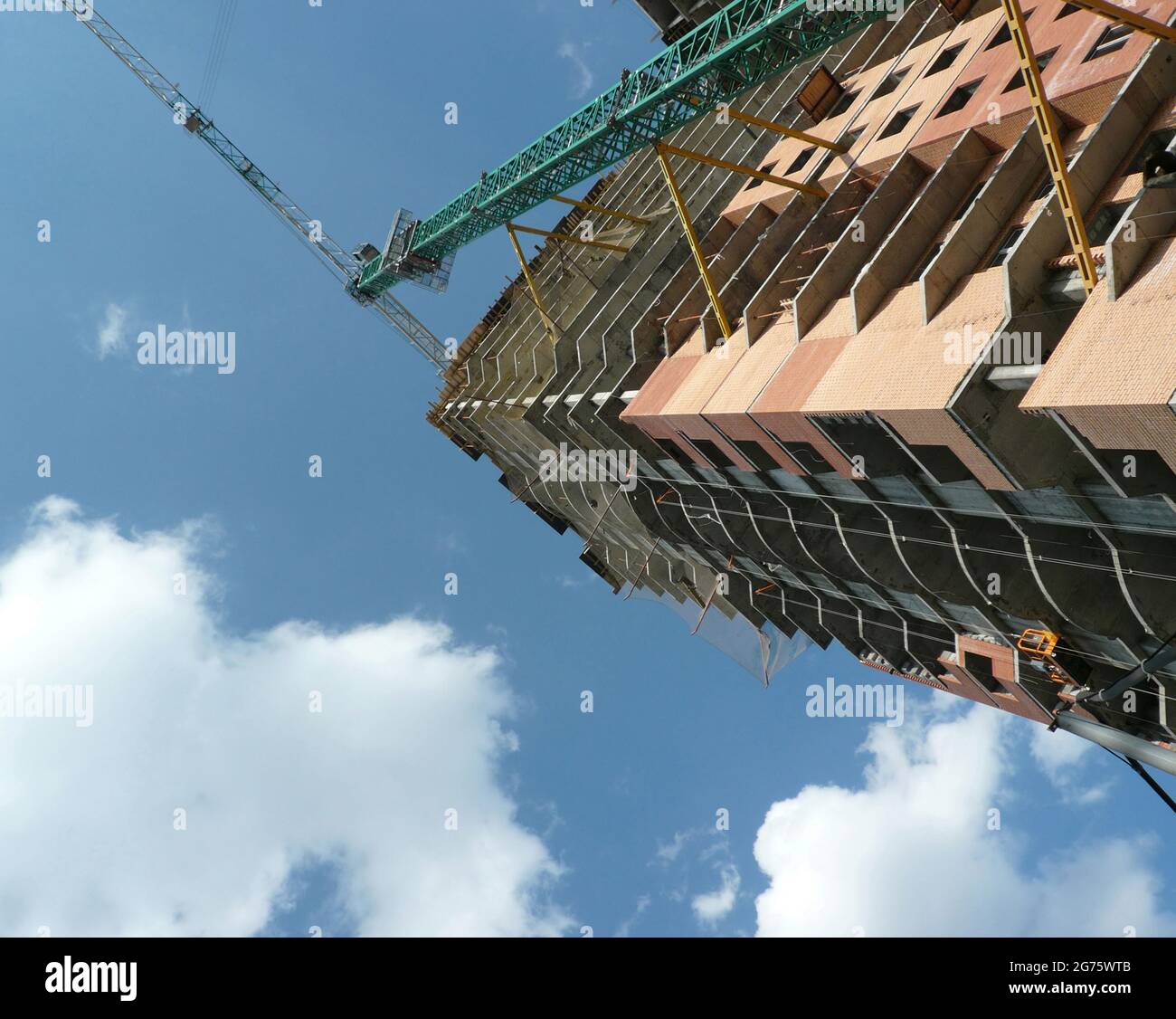 Crane lifting wall panel hi-res stock photography and images - Alamy