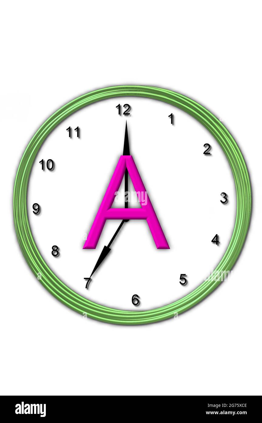 The letter A, in the alphabet set Timeless, is sitting in the middle of ...