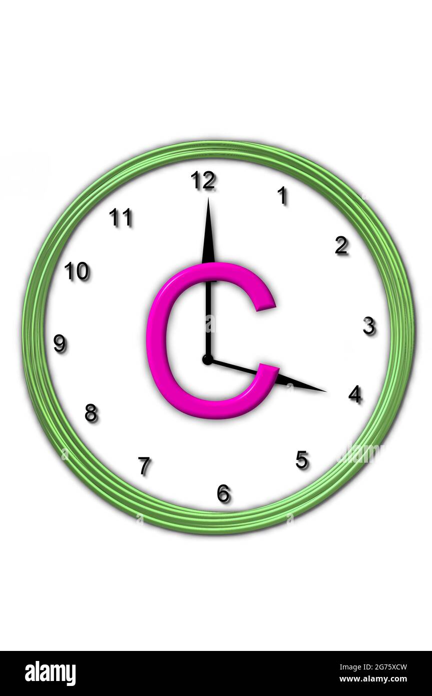 The letter C, in the alphabet set Timeless, is sitting in the middle of ...