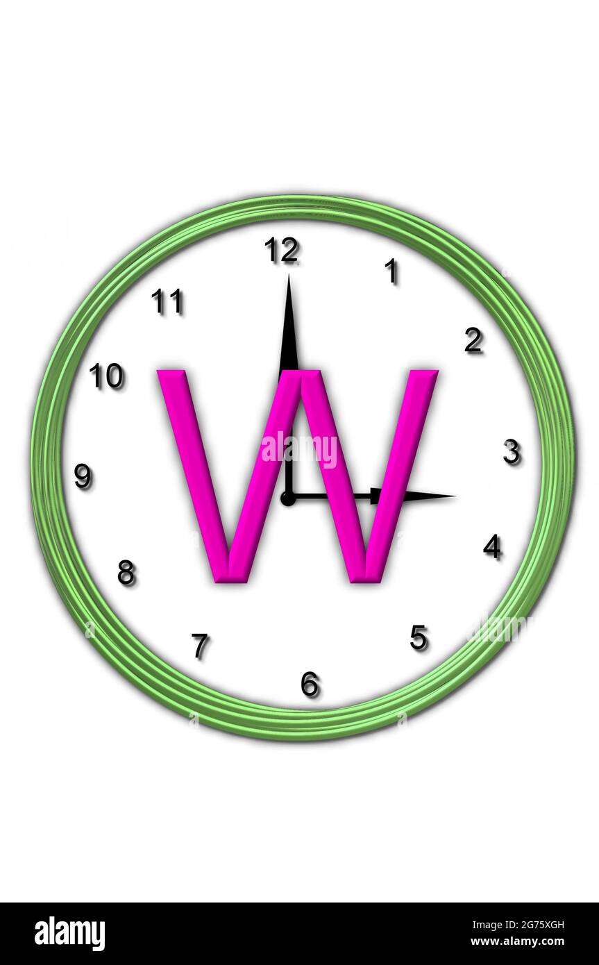 The letter W, in the alphabet set Timeless, is sitting in the middle of ...