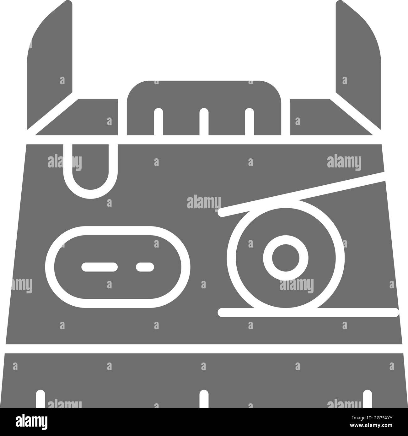 Sushi takeaway box, japanese cuisine gray icon Stock Vector Image & Art ...