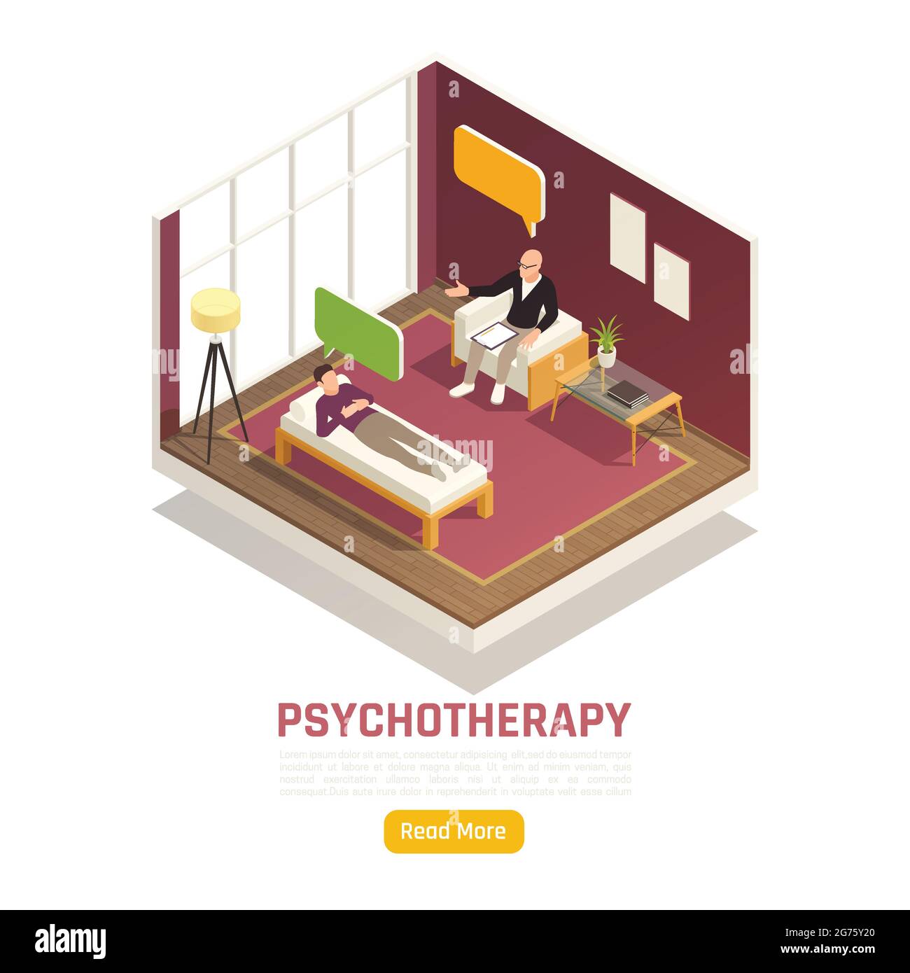Lying couch therapist Stock Vector Images - Alamy