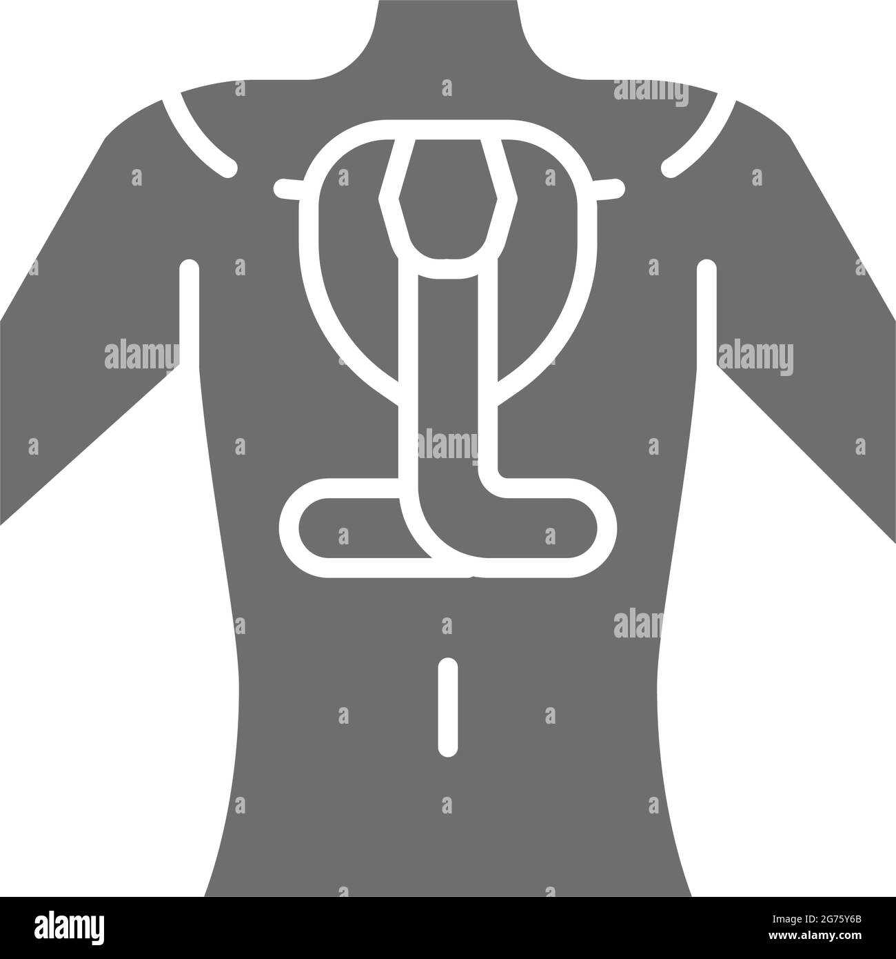 Snake tattoo sketch on human body gray icon Stock Vector Image & Art ...