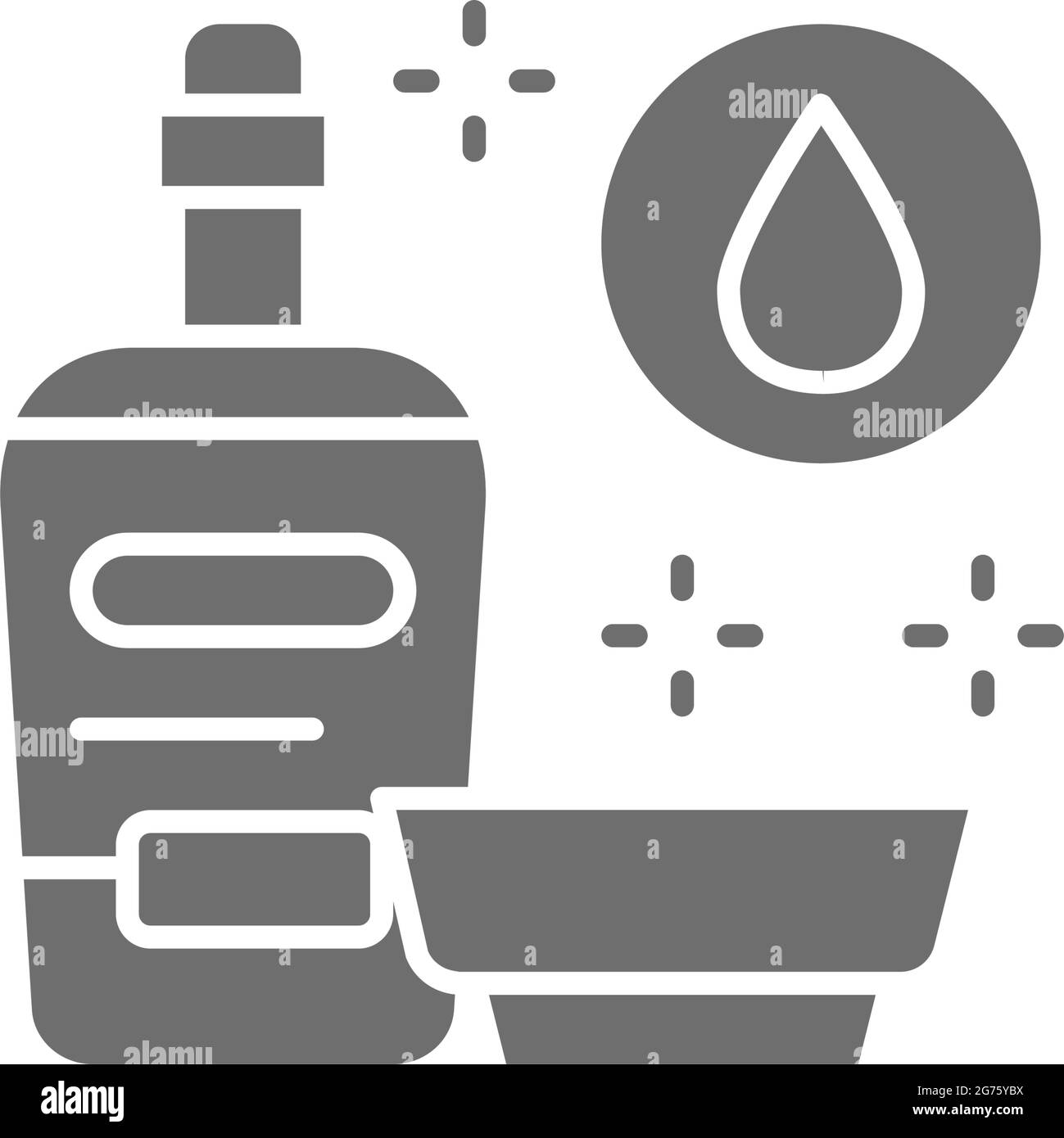 Vector soy sauce, liquid seasoning gray icon Stock Vector Image & Art ...