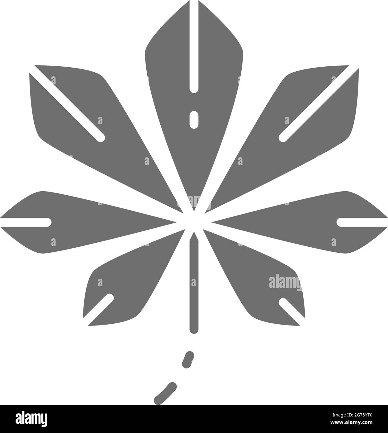 Chestnut tree leaf, Kyiv chestnuts gray icon Stock Vector Image & Art ...