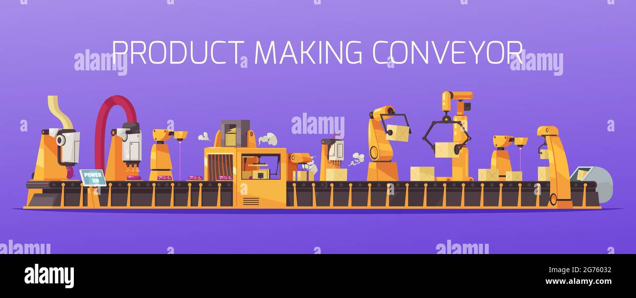 Automated robotic packing conveyor horizontal composition with ...