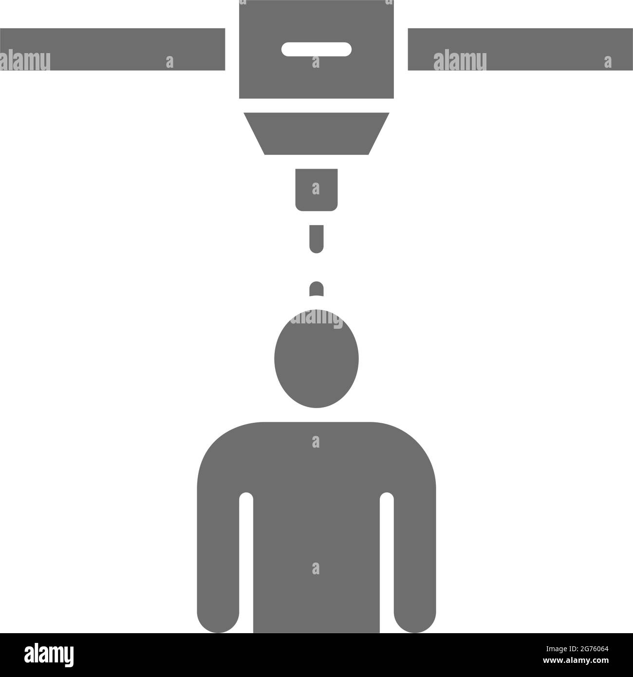 3d printing a man toy model, industrial printer grey icon Stock Vector ...