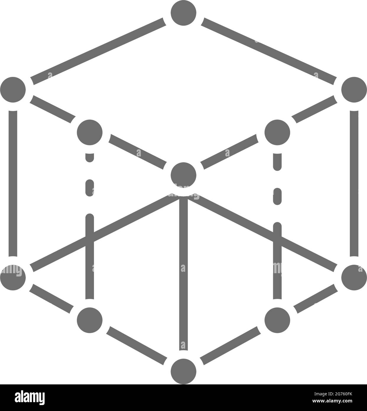 3D product modeling grey icon. Isolated on white background Stock ...