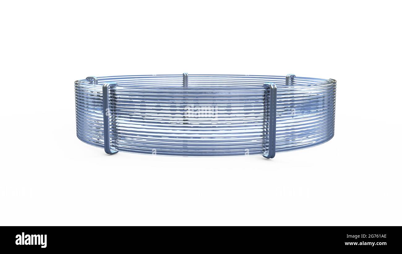 round plastic pipe spool - isolated cgi industrial 3D illustration ...