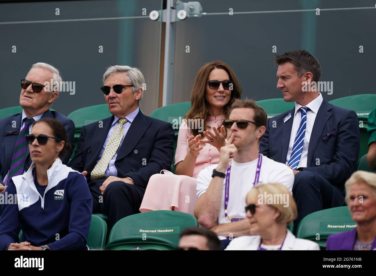The Duchess of Cambridge and her father Michael Middleton (second left ...