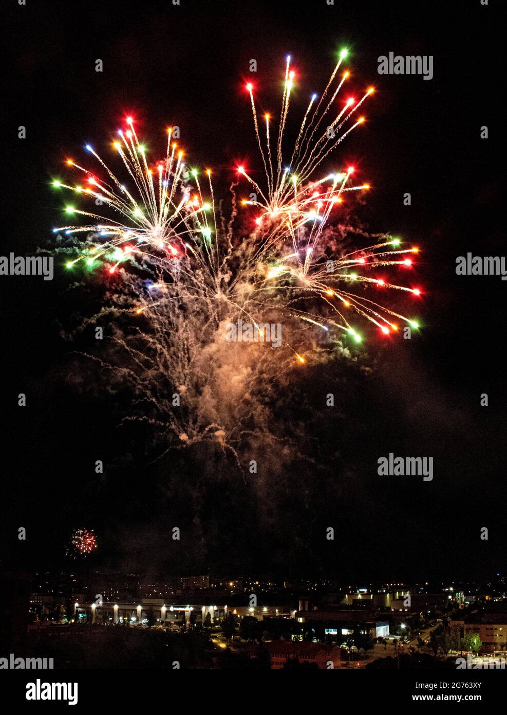 Fireworks at night Stock Photo - Alamy