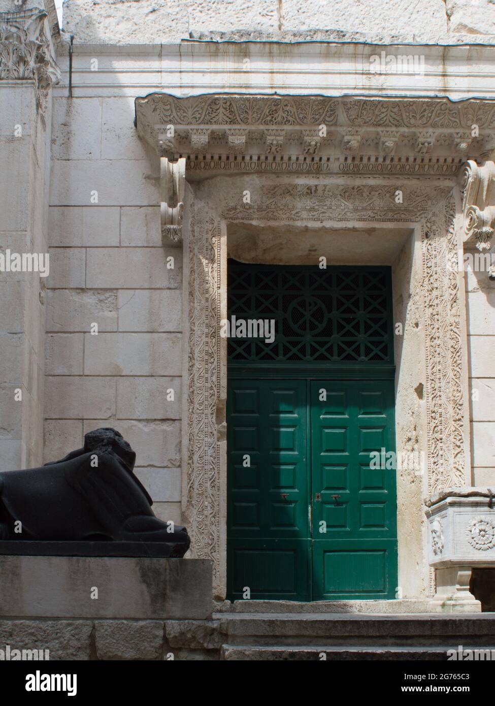 Front gate of the temple of Jupiter in the Diocletian's Palace in Split ...
